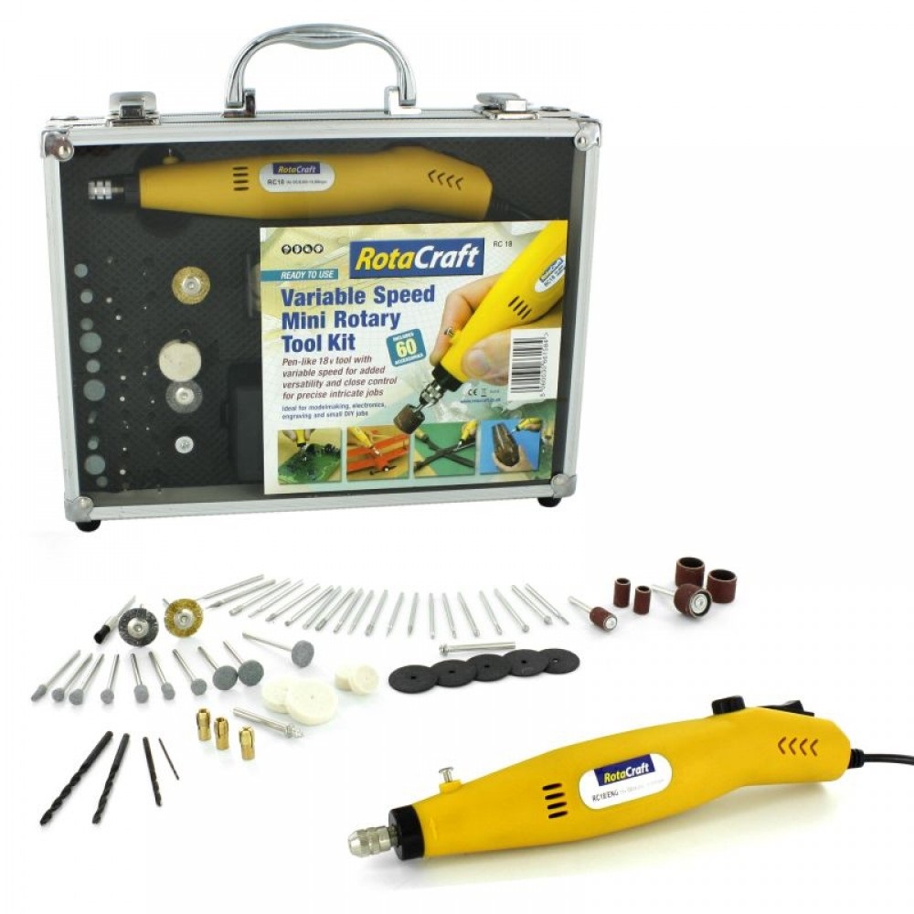 RC18EUK Rotacraft Variable Speed Mini Rotary Tool Kit – Space Craft